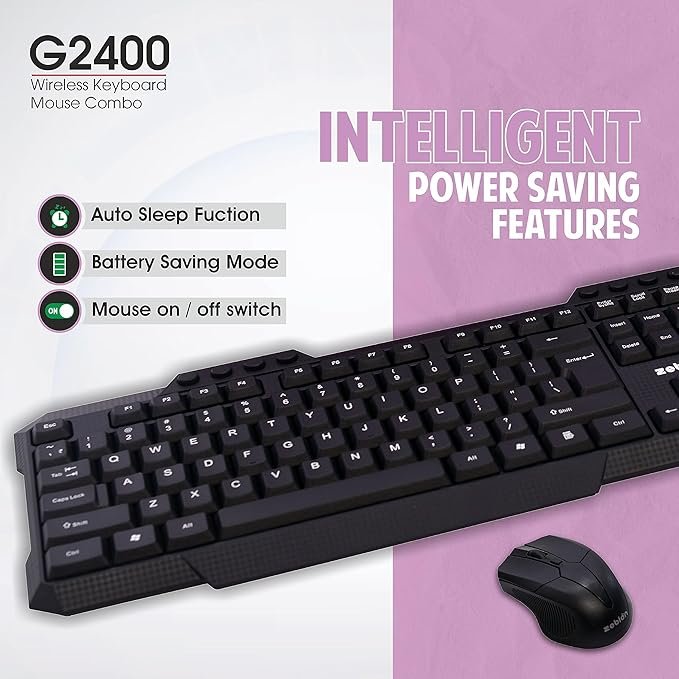 Introducing the ZEBION G2400 Wireless Keyboard Mouse Combo – a perfect ...